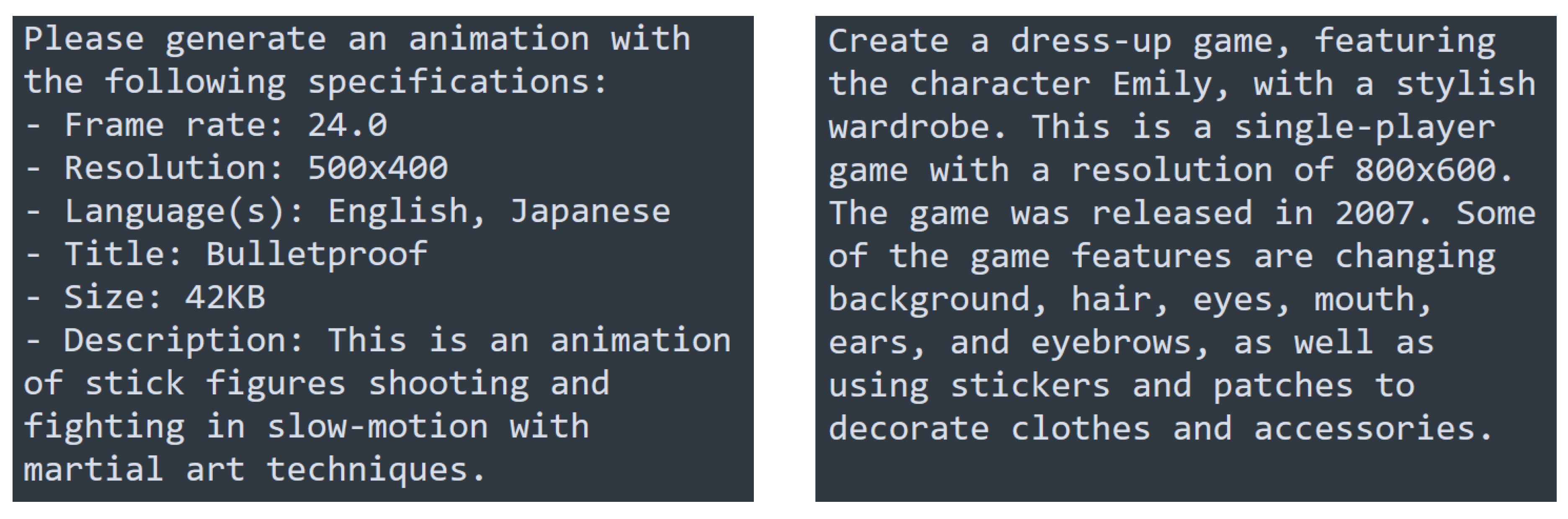ByteCraft: Generating Video Games and Animations Through Bytes[v1 ...