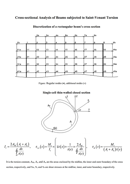 Cross-sectional Analysis of Beams Subjected to Saint-Venant Torsion ...